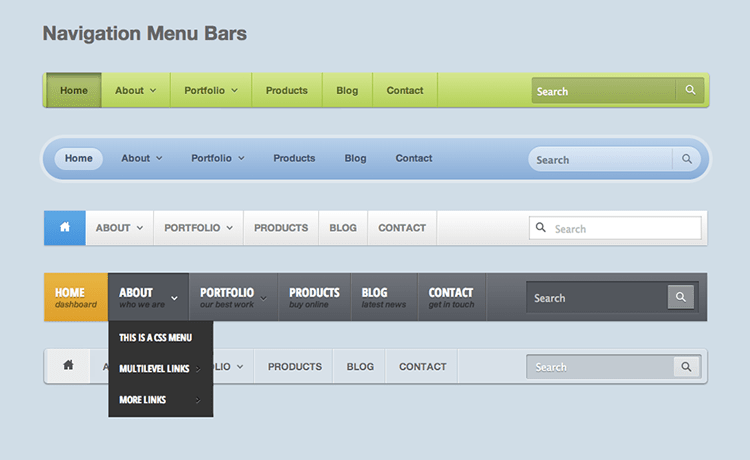 Responsive Horizontal Navigation Menu Using Pure CSS